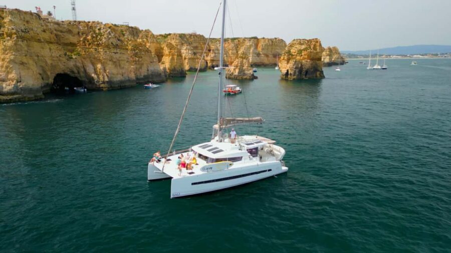 Lagos: Private Catamaran Cruise with Drinks and Snacks