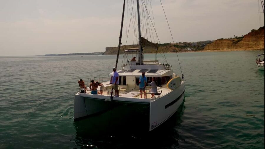 Lagos: Sunset Catamaran Cruise with Welcome Drink